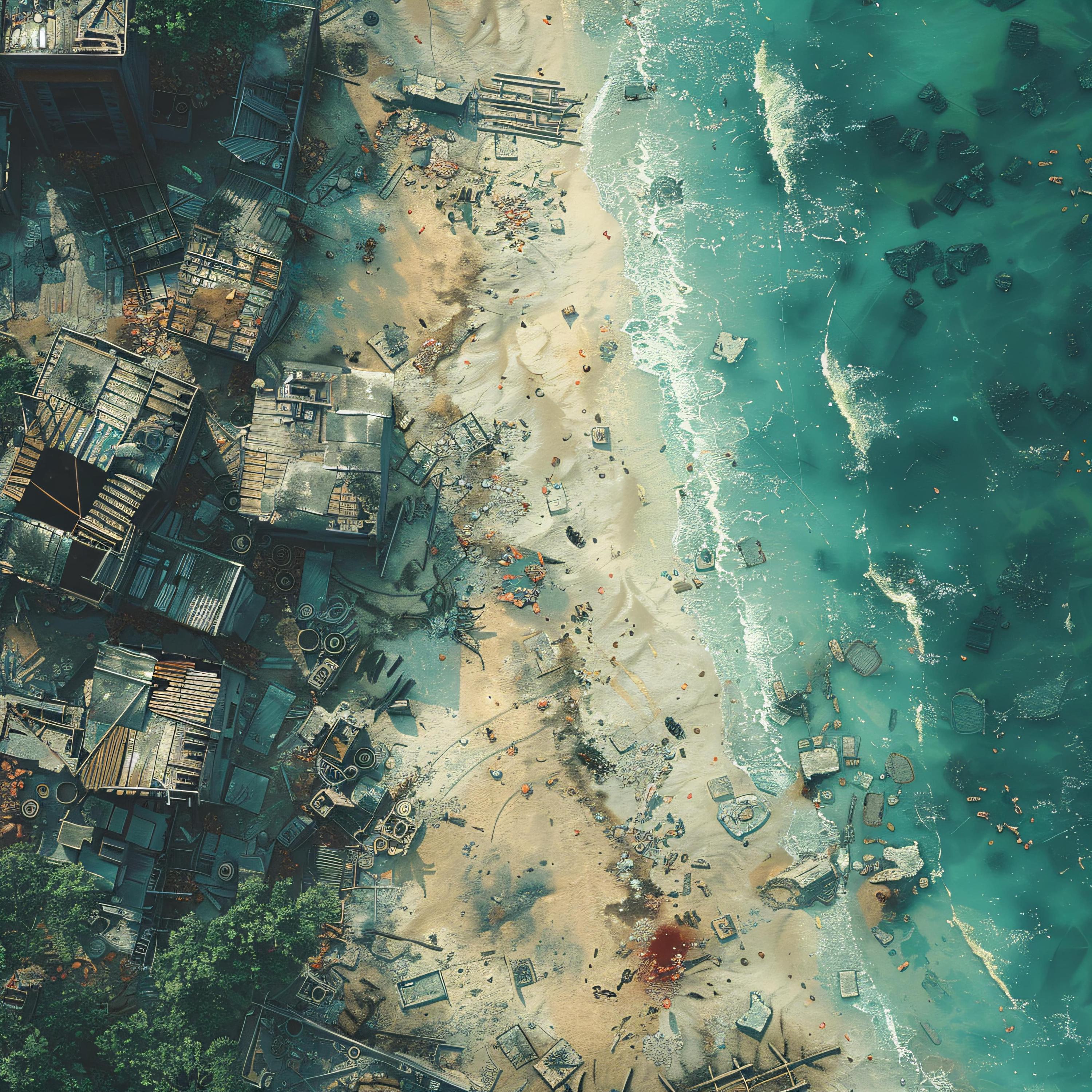 10 Cyberpunk Coast Battlemaps, Sci Fi, Dnd Battlemap, Cyberpunk, D&D ...
