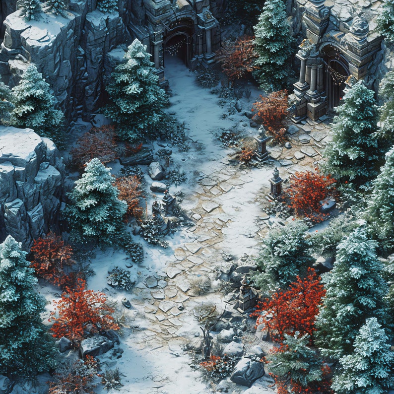10 More Winter Battlemaps, Dnd Battle Map, Pathfinder, Dungeons and ...