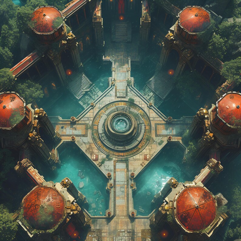 10 Cyberpunk Opulent Battlemaps, Sci Fi, Dnd Battle Map, Cyberpunk, D&D ...