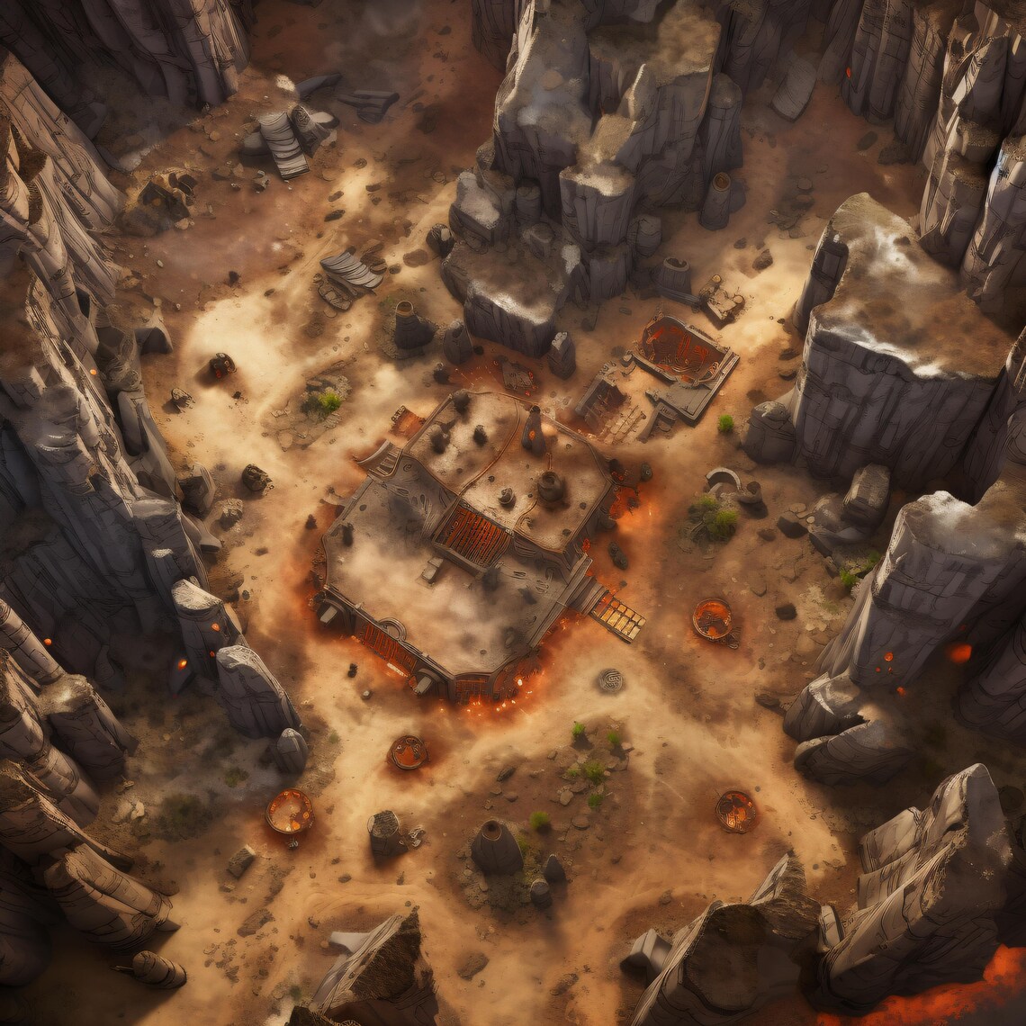 10 Badlands Battle Maps, Dnd Battlemap, Pathfinder, D&D, Battlemap ...