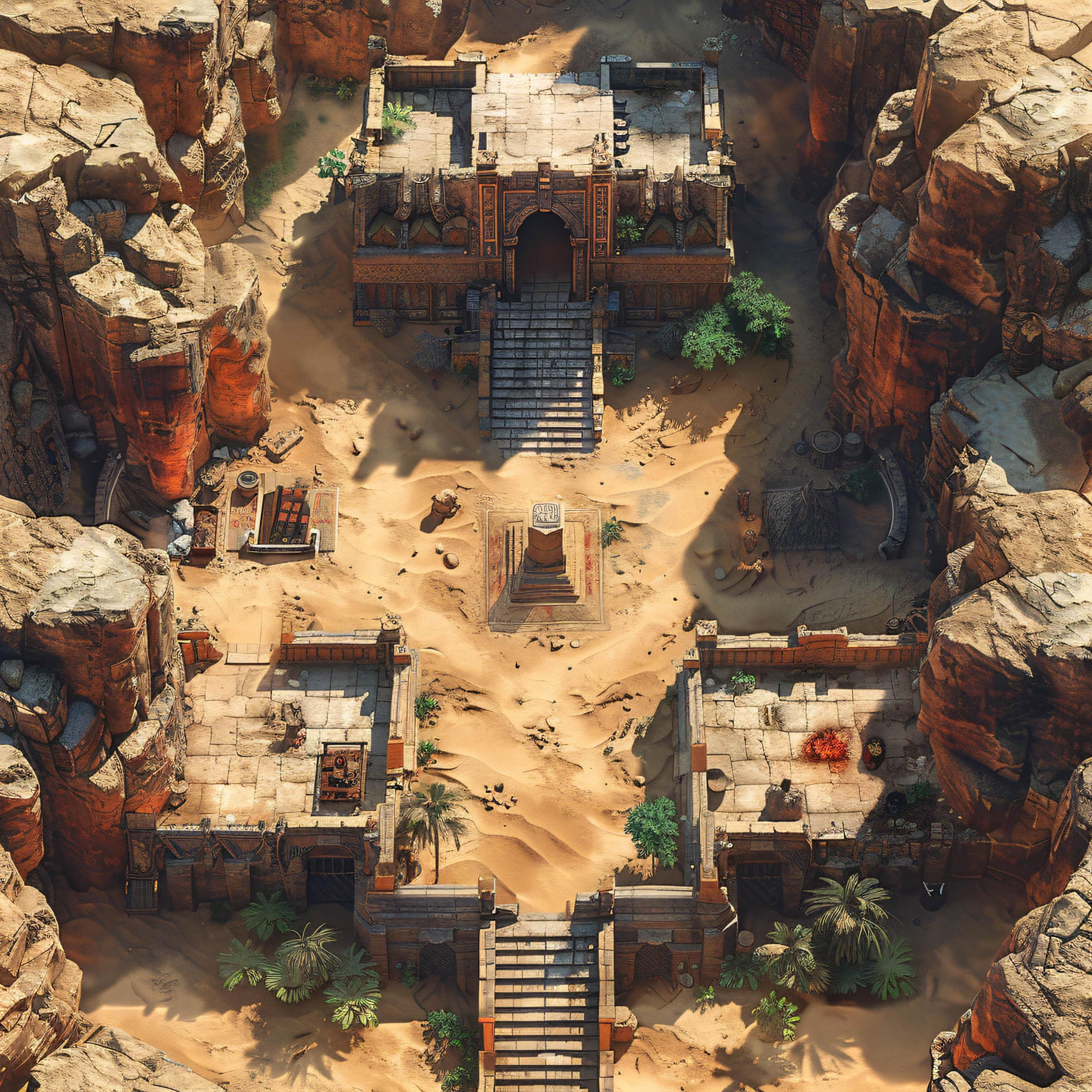 10 Desert Ruins Battle Maps, Dnd Battle Map, Pathfinder, D&D, Battlemap ...