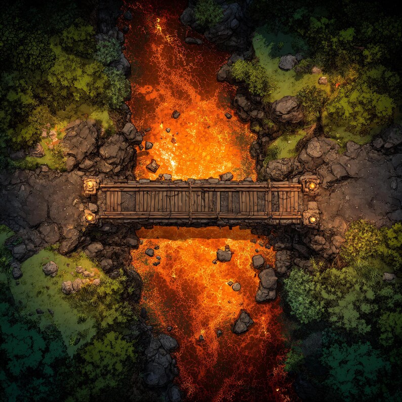 10 Gridless Fire Lands Battle Maps | VTT Pack for Dnd, Pathfinder ...