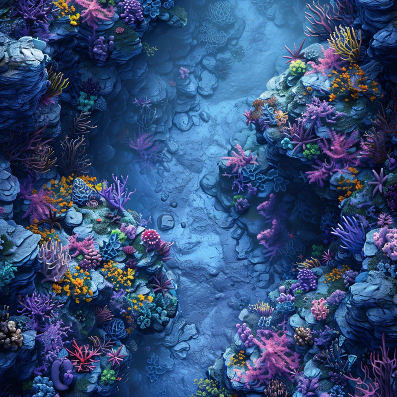 10 Underwater Battle Maps, Dnd Battlemap, Pathfinder, D&D, Dungeons and ...
