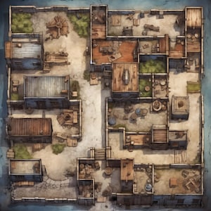 10 Slums Battle Maps, Dnd Battle Map, Pathfinder, D&D, Battlemap ...