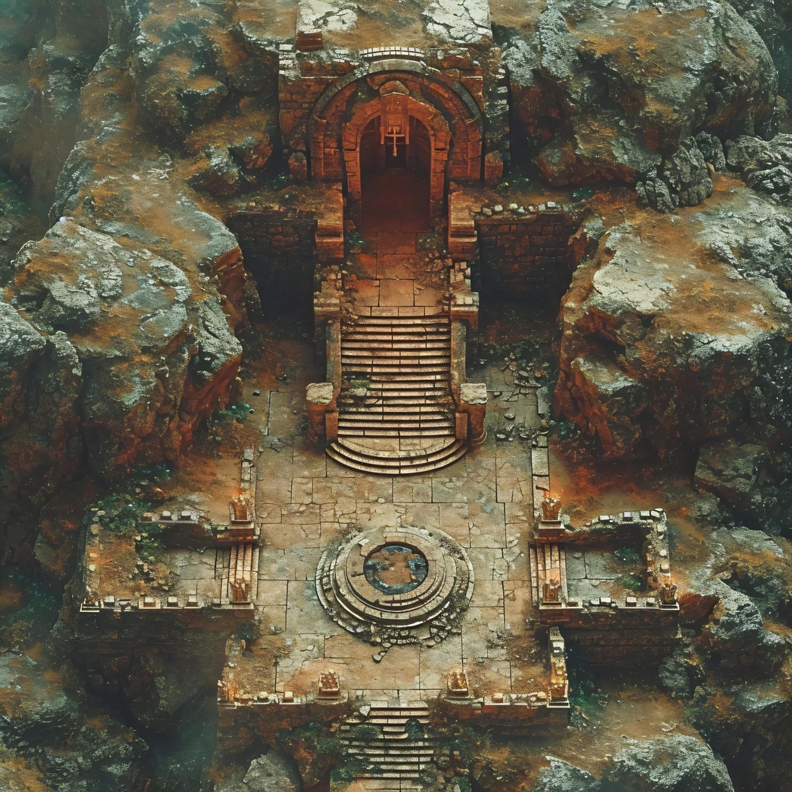 10 Archeological Site Battle Maps, Dnd, Pathfinder, D&D, Battlemap ...