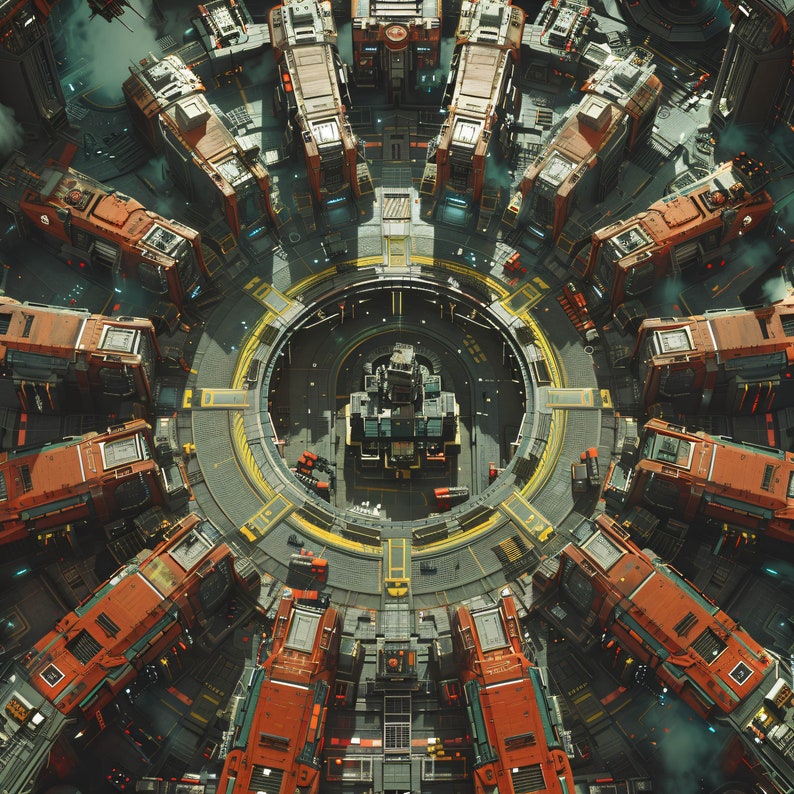 10 Cyberpunk Machinery Battlemaps, Sci Fi, Dnd Battle Map, Cyberpunk, D ...