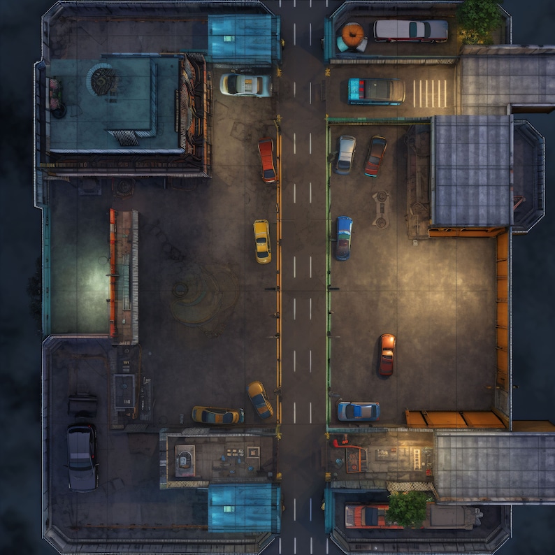 10 Cyberpunk Battlemaps Dnd Battle Map Cyberpunk D&D - Etsy