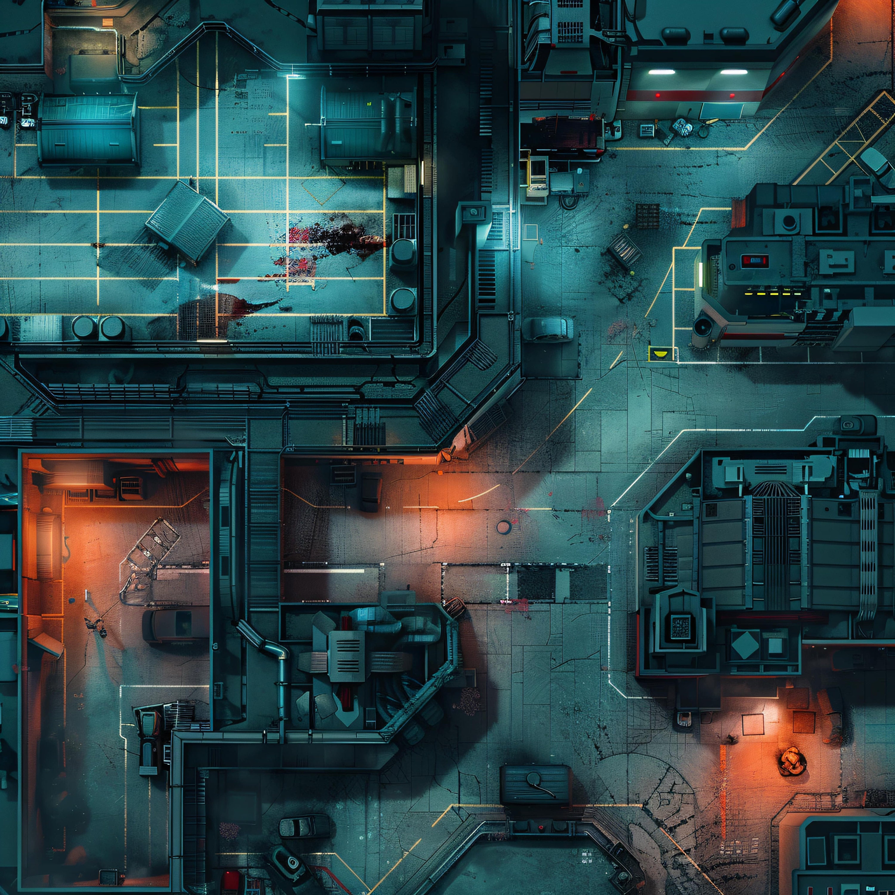 10 Cyberpunk Lab Battlemaps, Sci Fi, Dnd Battle Map, Cyberpunk, D&D, Shadowrun, Roll20, Fantasy ...