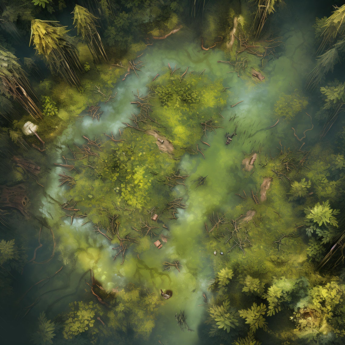 10 Swamp Battle Maps, Dnd Battle Map, Pathfinder, D&D, Battlemap, Dungeons and Dragons, Roll20 ...