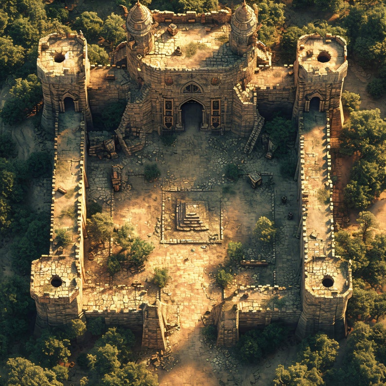 10 Temple Ruins Battle Maps, Dnd, Pathfinder, D&D, Battlemap, Dungeons ...