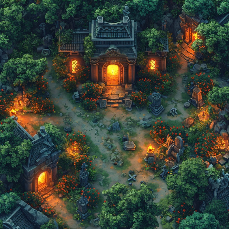 10 Tomb and Grave Battle Maps 2 , Dnd, Pathfinder, D&D, Battlemap ...