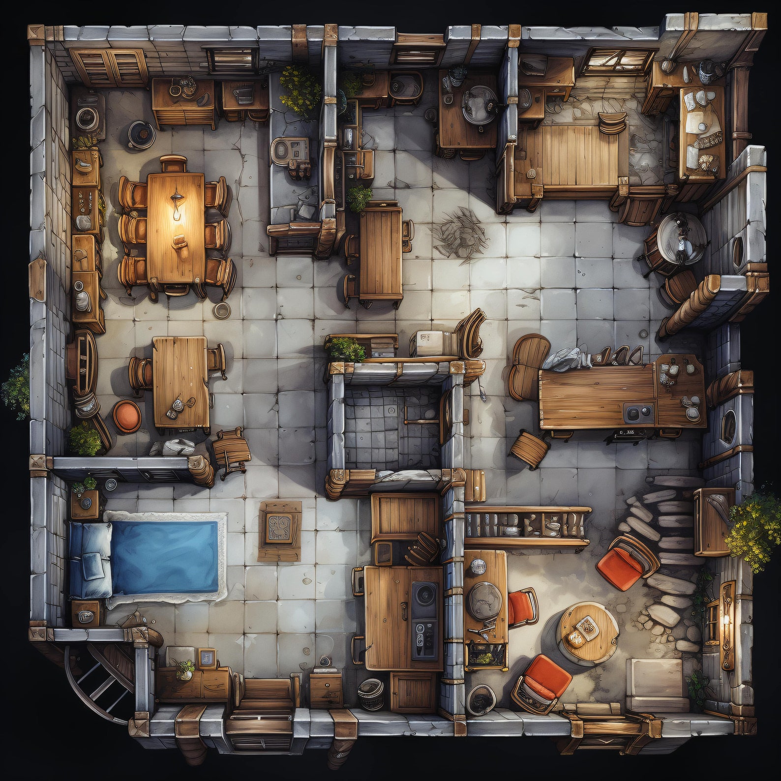 10 Farm Battle Maps, Dnd Battle Map, Pathfinder, D&D, Battlemap ...