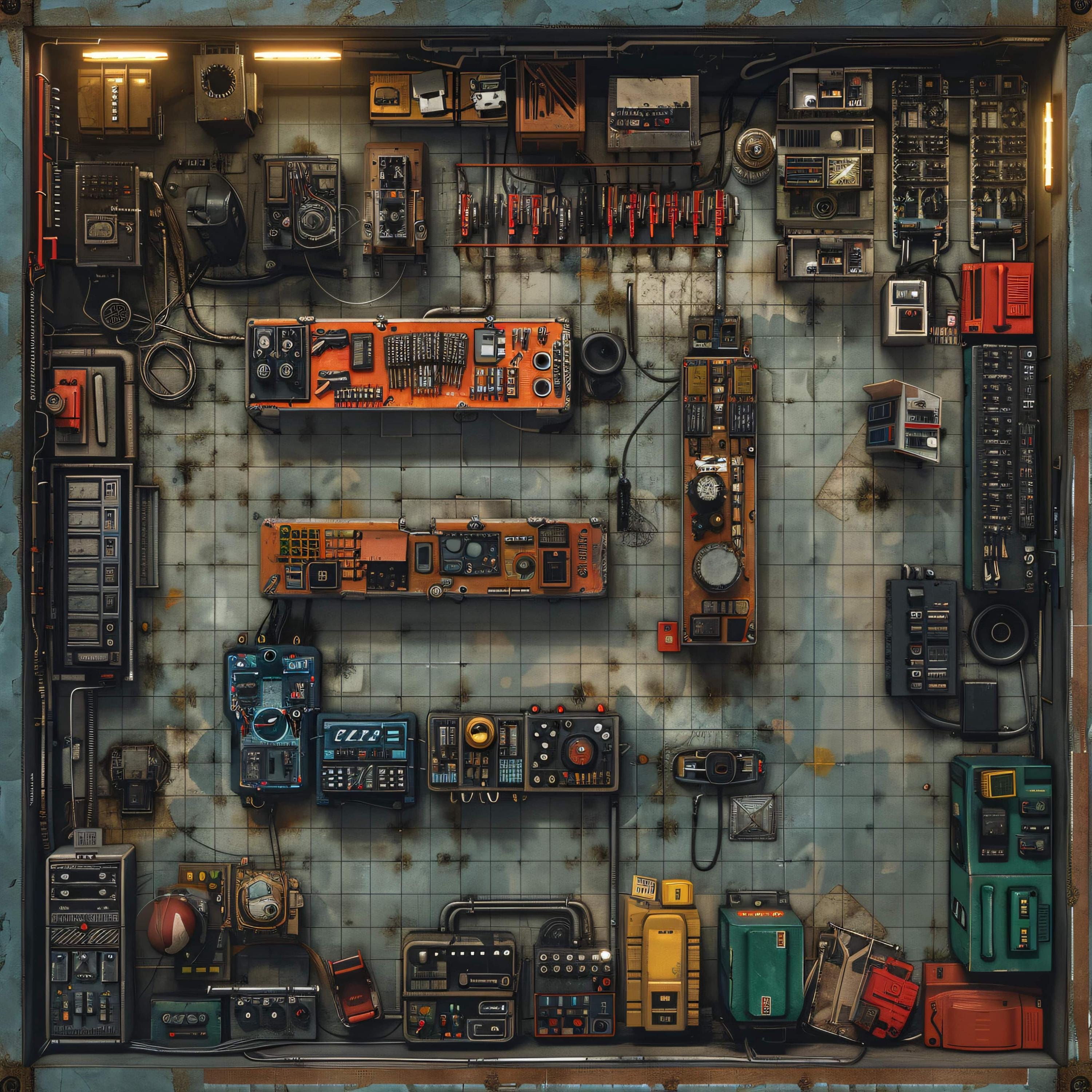 10 Cyberpunk Industry Battlemaps, Sci Fi, Dnd Battle Map, Cyberpunk, D ...