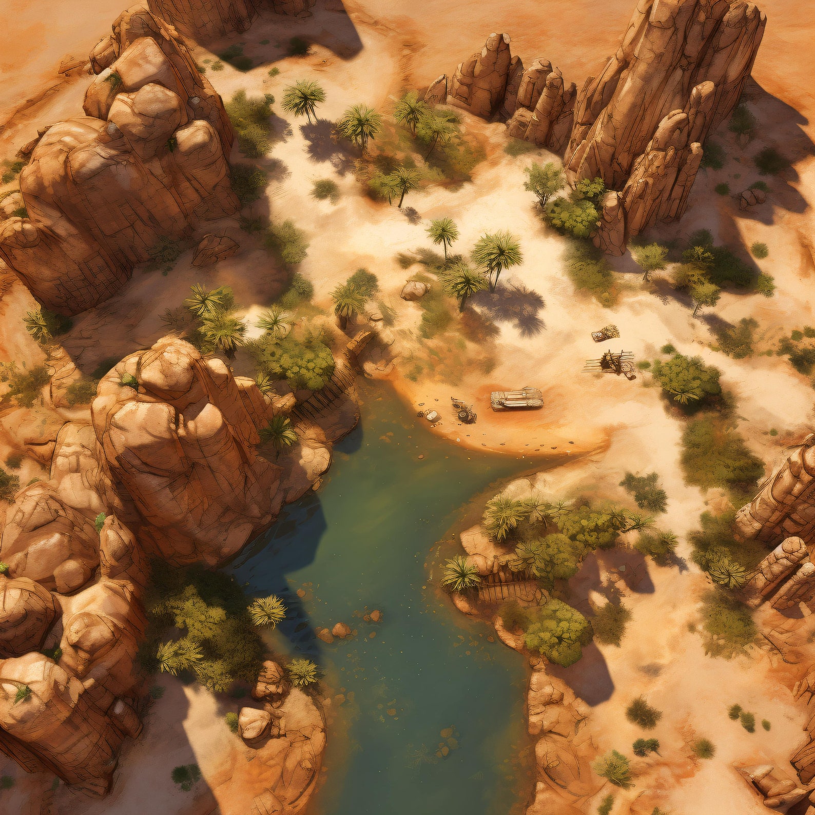 10 Desert Battle Maps, Dnd Battle Map, Pathfinder, D&D, Battlemap ...