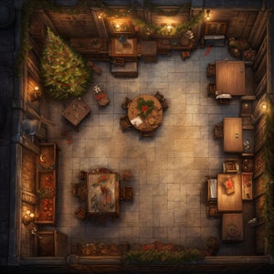 20 Christmas/holiday Battle Maps, Dnd, Pathfinder, D&D, Dungeons and Dragons, Roll20, Fantasy ...