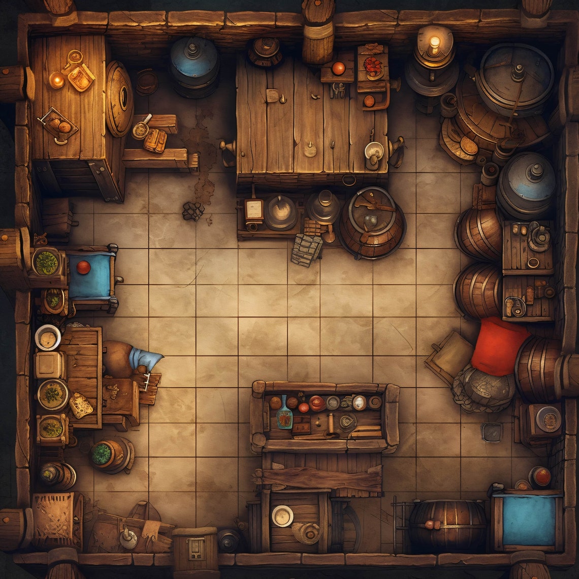 10 Farm Battle Maps, Dnd Battle Map, Pathfinder, D&D, Battlemap ...