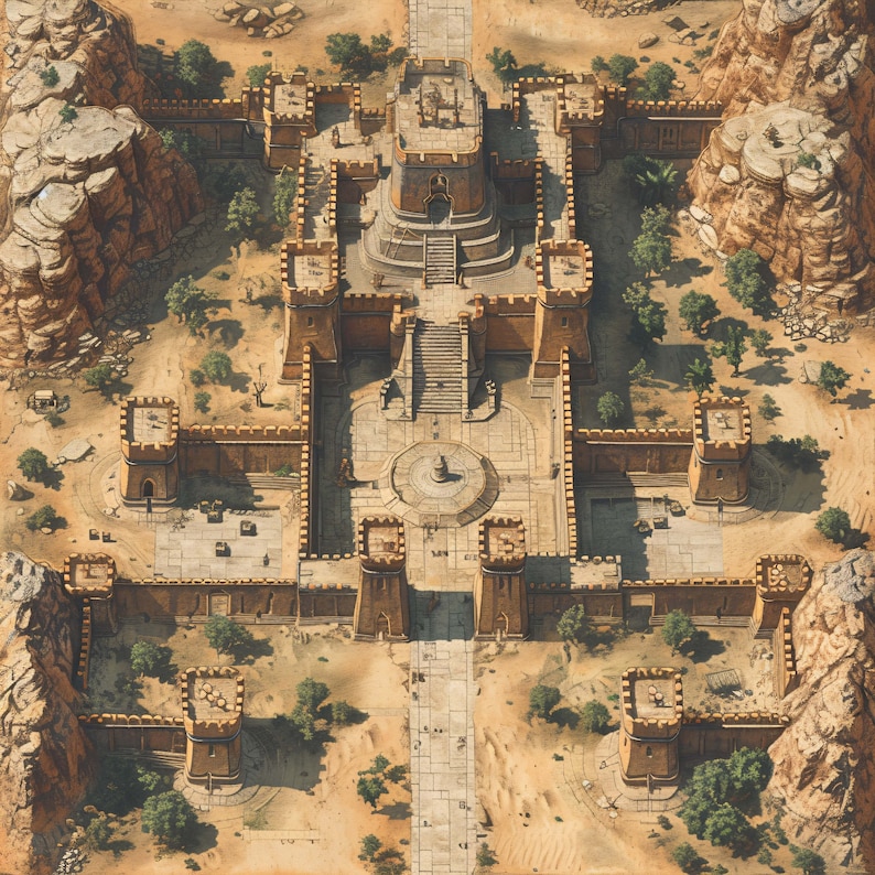 10 Strategic Fort Battle Maps, Dnd, Pathfinder, D&D, Battlemap ...