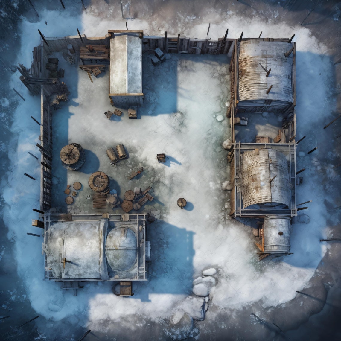 11 Snow/ice Battlemaps, Dnd Battle Map, Pathfinder, D&D, Battlemap ...