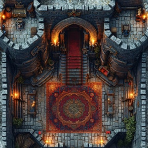 10 Opulent Castle Interior Battle Maps, Dnd Battle Map, Pathfinder, D&D ...