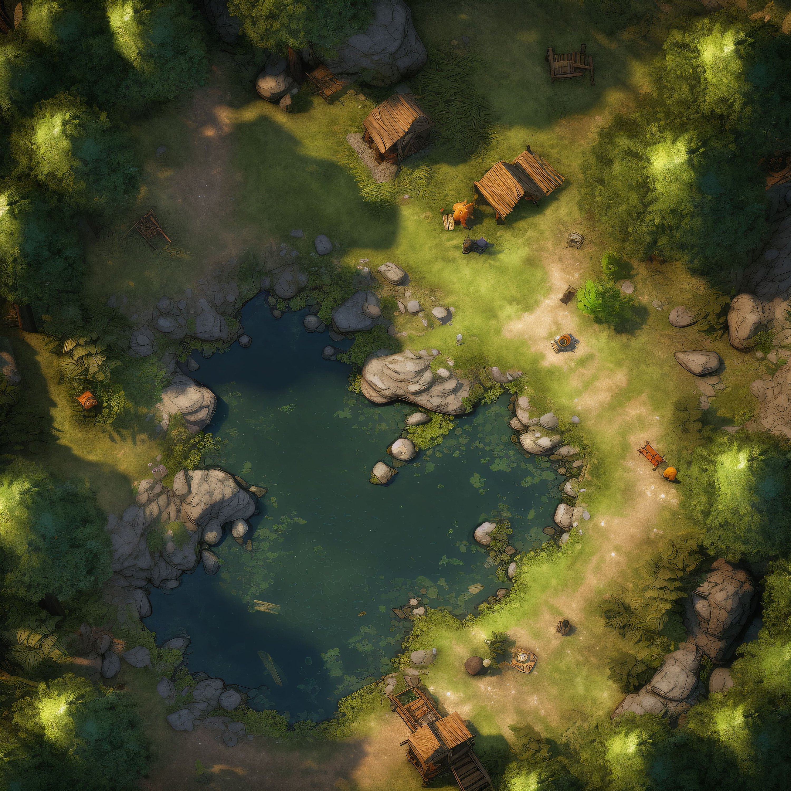 16 Camp Maps, Dnd Battle Map, Pathfinder, D&D, Battlemap, Dungeons and ...