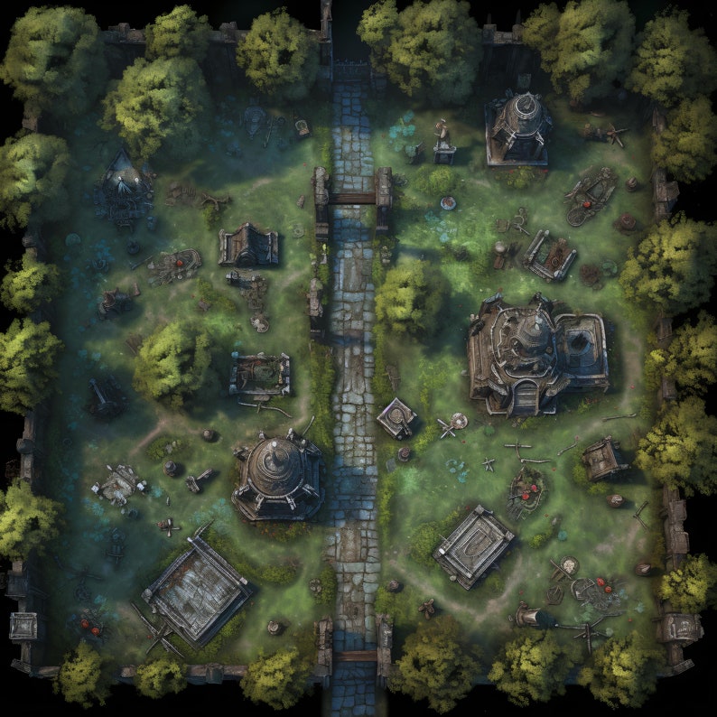 10 Ruin Battle Maps Part 2, Battle Map, Pathfinder, D&D, Battlemap ...