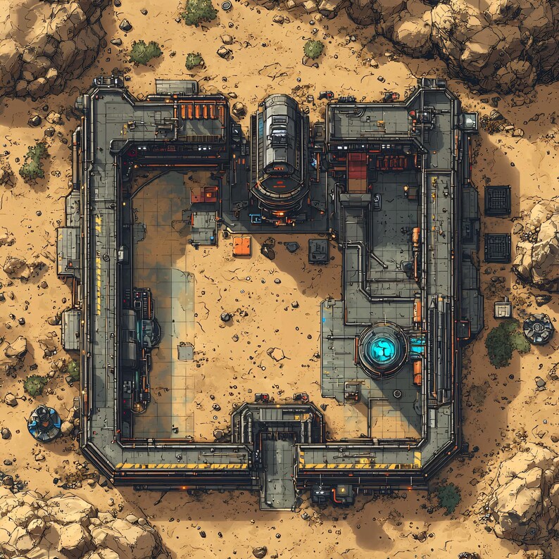 10 More Cyberpunk Badlands / Nomad Battlemaps, Sci Fi, Cyberpunk, D&D, Shadowrun, Roll20 ...