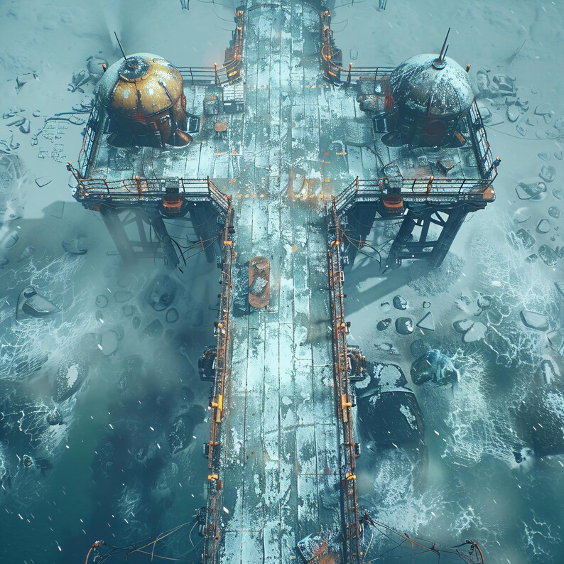 10 Cyberpunk Winter Battlemaps, Sci Fi, Dnd Battle Map, Cyberpunk, D&D, Shadowrun, Roll20 ...