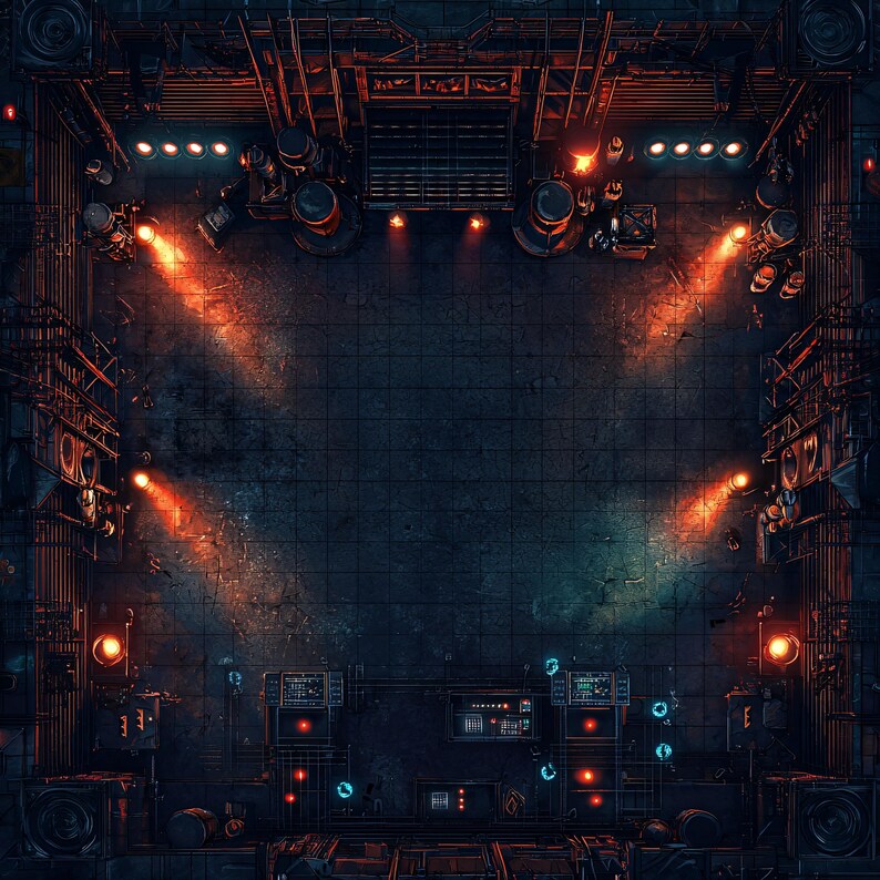 10 Cyberpunk Cantina/tavern Battlemaps, Sci Fi, Cyberpunk, Battle Map ...