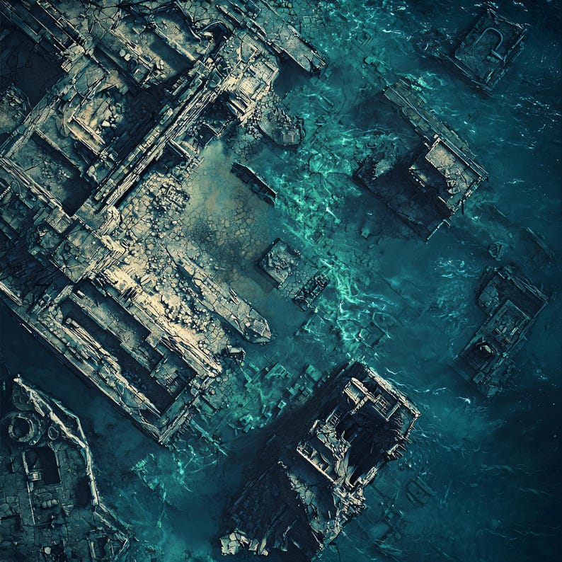 10 Flood Battlemaps, Dnd Battle Map, Pathfinder, D&D, Battlemap ...