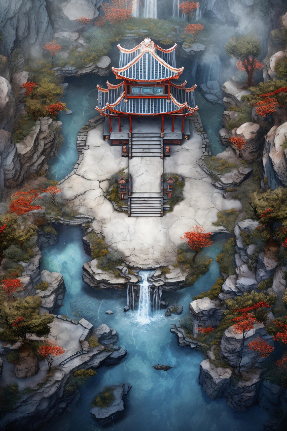 13 Dojo / Training Grounds Battle Maps, Pathfinder, D&D, Battlemap ...