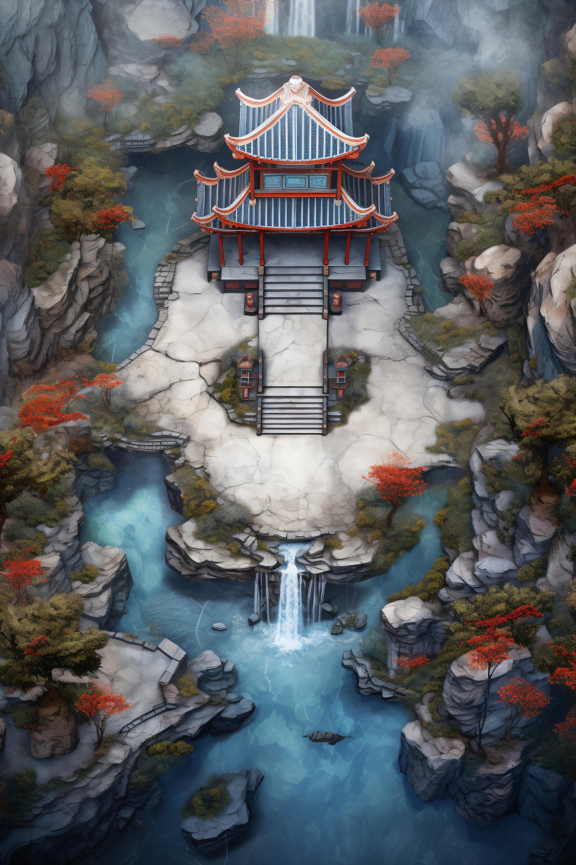 13 Dojo / Training Grounds Battle Maps, Pathfinder, D&D, Battlemap ...