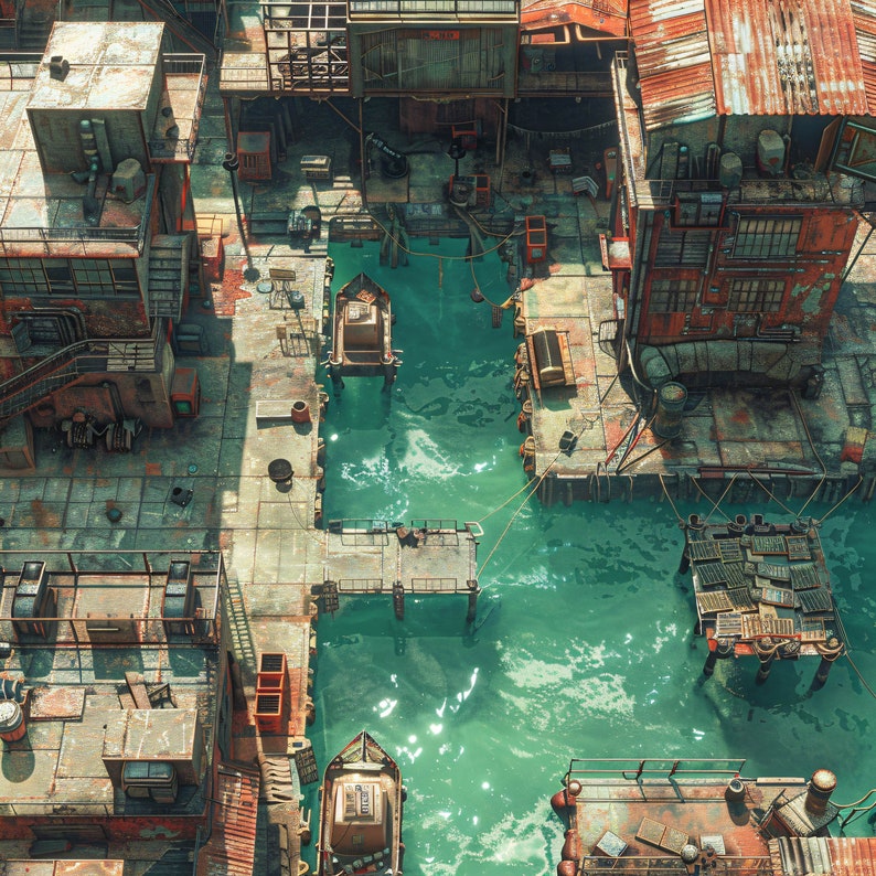 10 Cyberpunk Warehouse Battlemaps, Sci Fi, Dnd Battle Map, Cyberpunk, D ...