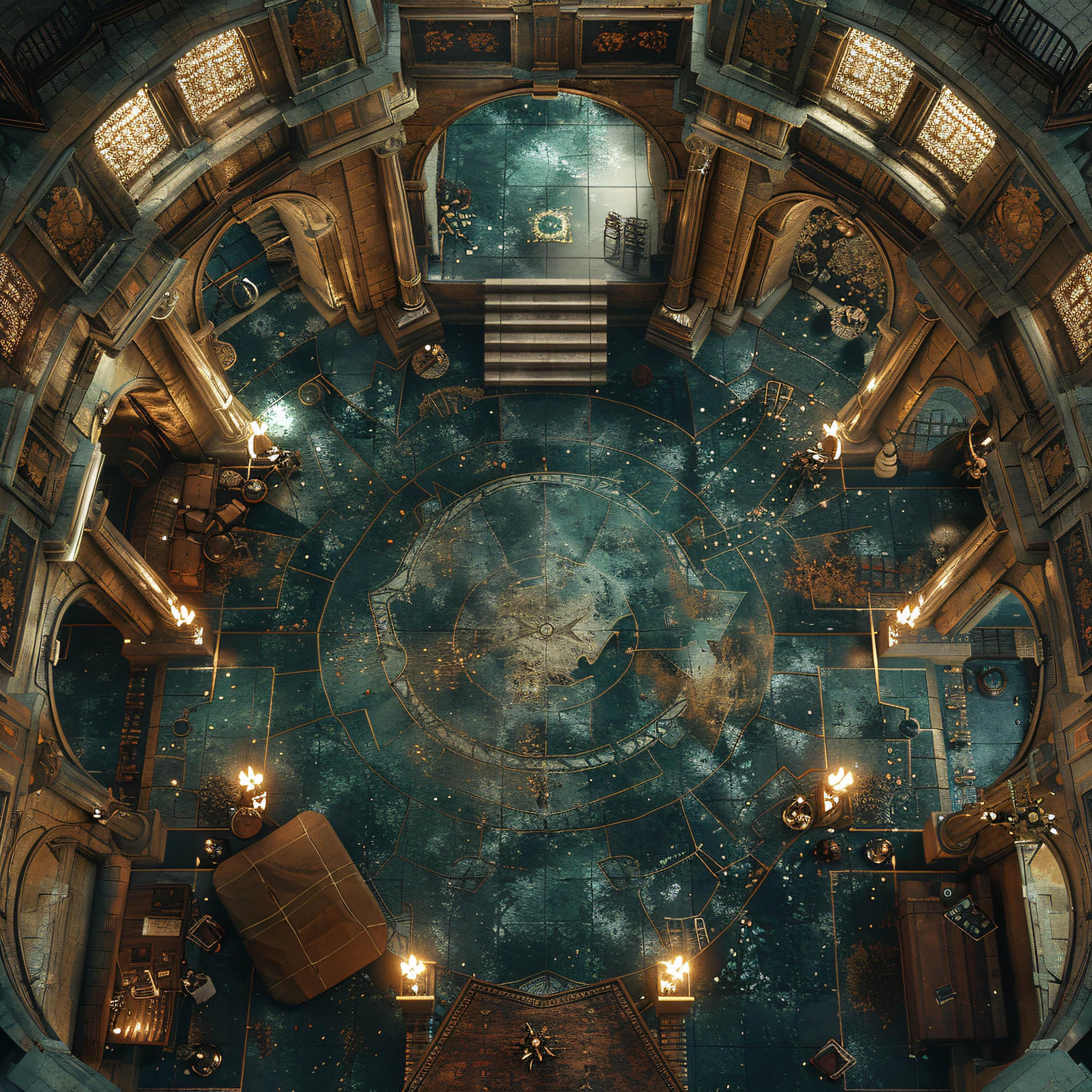 10 Cyberpunk Temple Battlemaps, Sci Fi, Dnd Battle Map, Cyberpunk, D&D ...