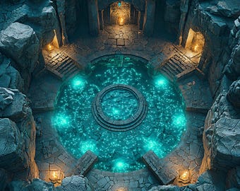 LAVA ARENA Battle Map, Dnd Battle Map, D&D, Battlemap, Dungeons and ...