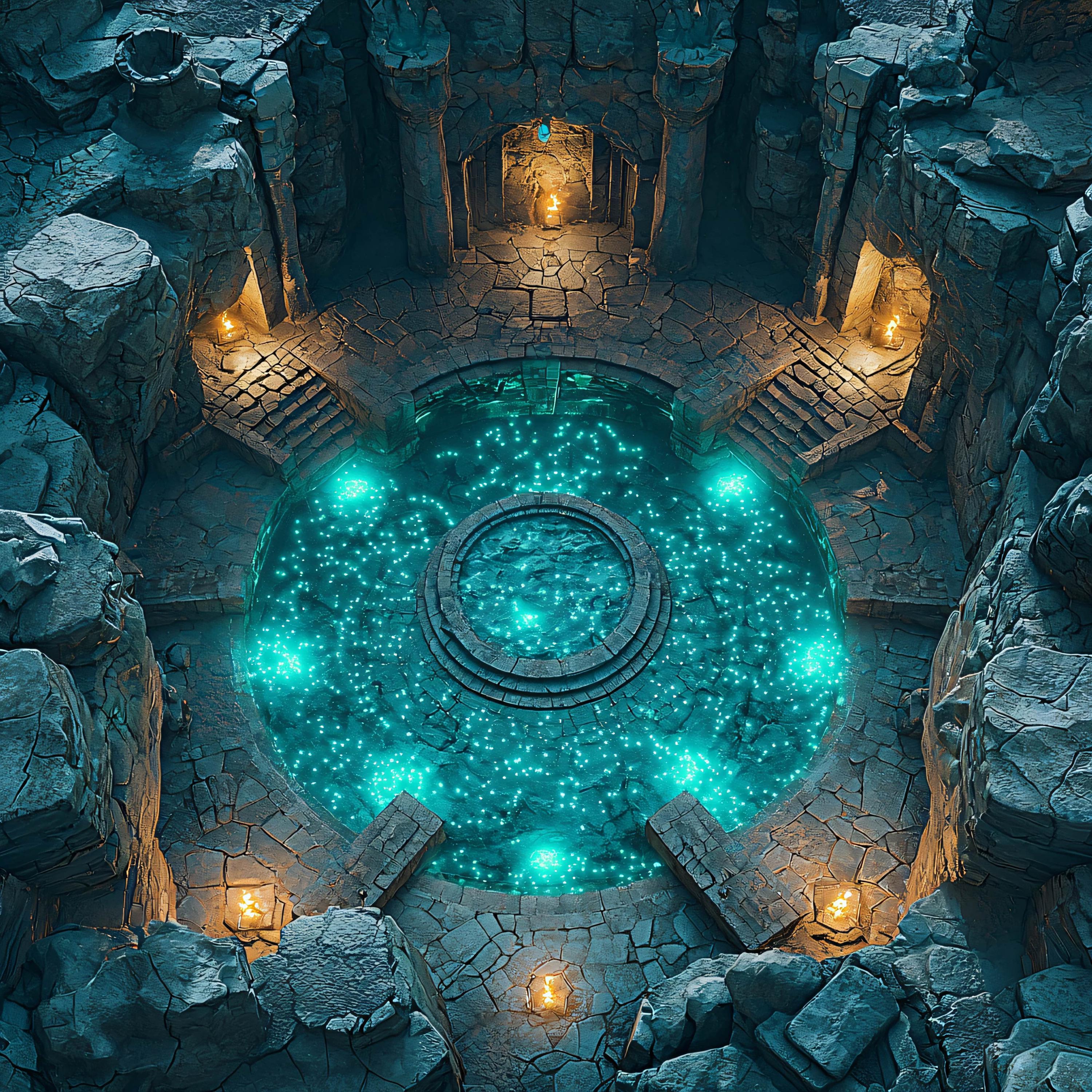 10 Gridless Underground Boss Battle Maps | VTT Pack for Dnd, Pathfinder ...