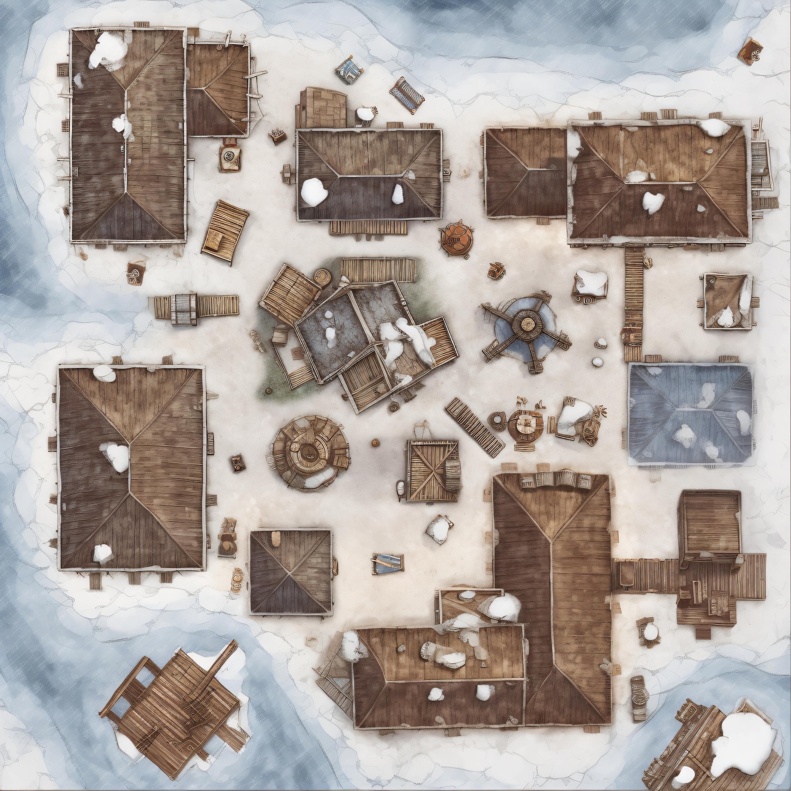 10 Town Battle Maps, Dnd Battle Map, Pathfinder, D&D, Battlemap ...