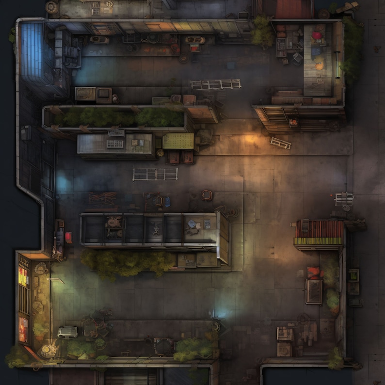 10 Cyberpunk Battlemaps, Sci Fi, Dnd Battle Map, Cyberpunk, D&D ...