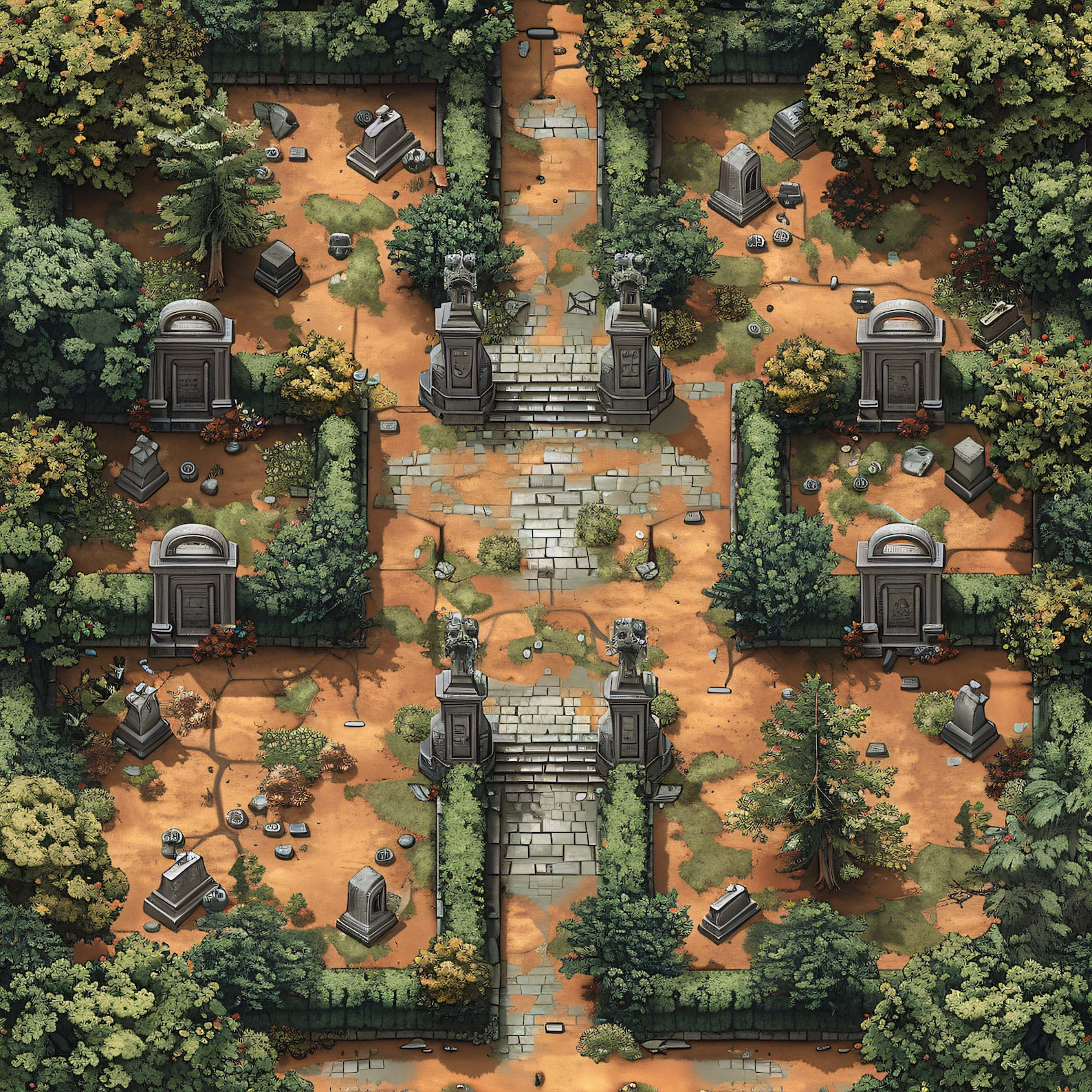 20 Graveyards Battle Maps 2 , Dnd, Pathfinder, D&D, Battlemap, Dungeons ...