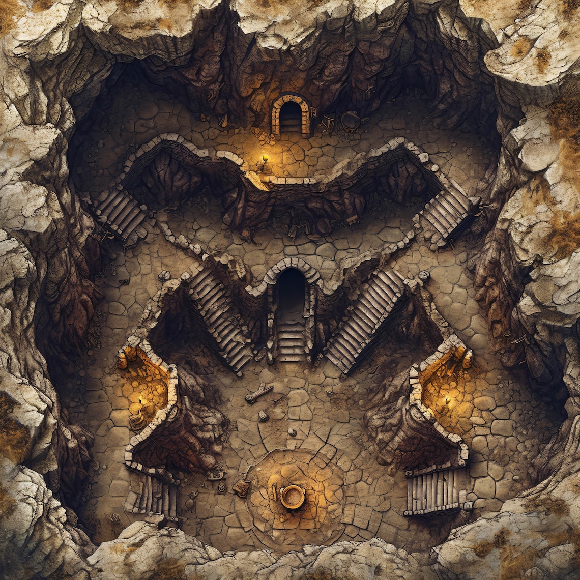 10 Twisting Caverns Battle Maps, Underdark, Battle Map, Pathfinder, D&D ...