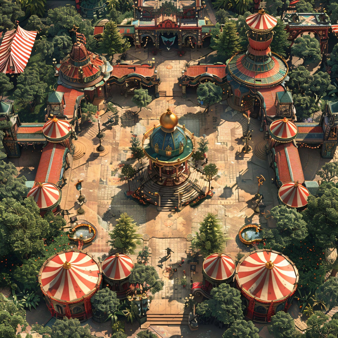 10 Carnival/circus Maps, Dnd Battle Map, Pathfinder,d&d, Battlemap, Dungeons and Dragons, Roll20 ...