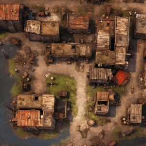 10 Slums Battle Maps, Dnd Battle Map, Pathfinder, D&D, Battlemap ...