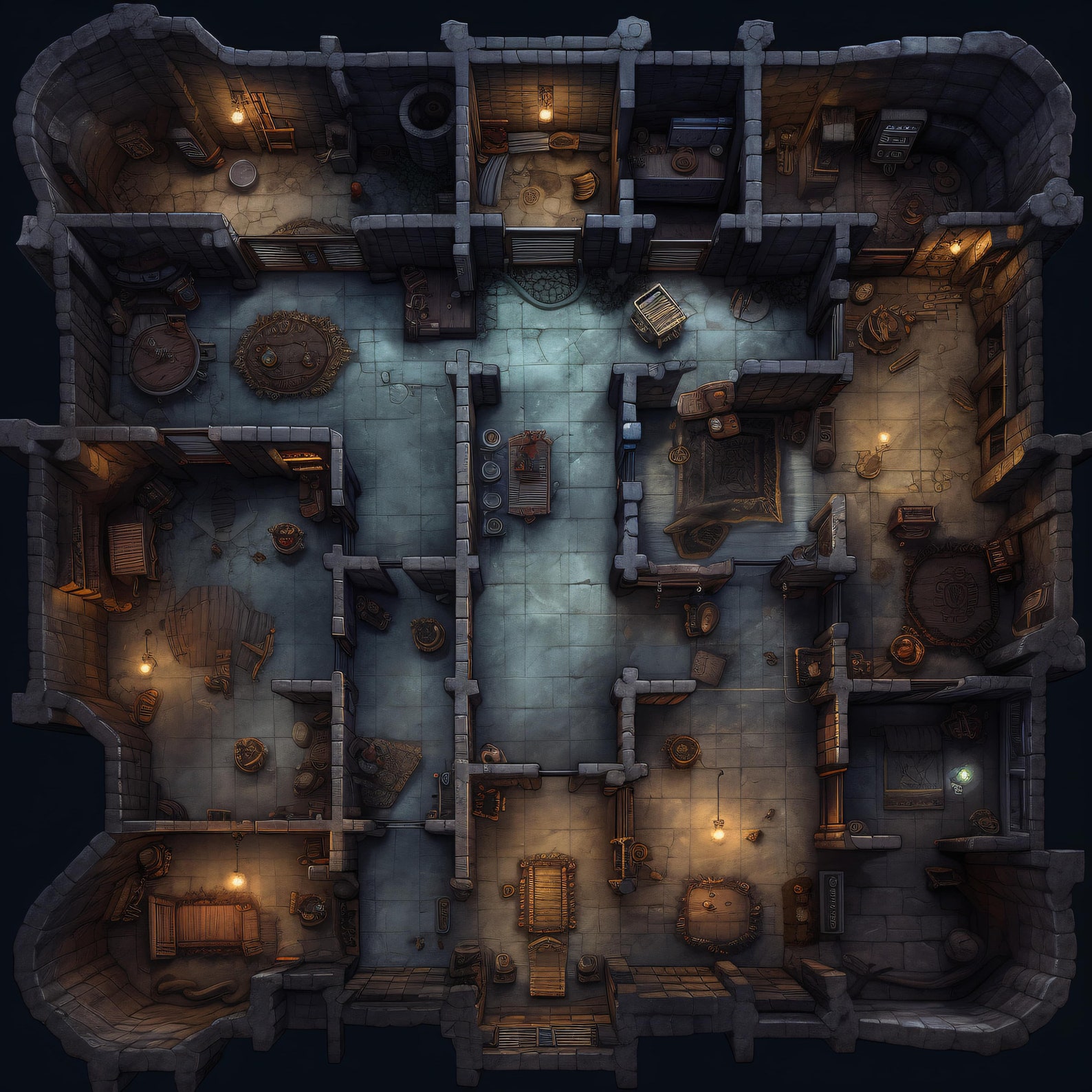 13 Castle Battle Maps, Dnd Battle Map, Pathfinder, D&D, Battlemap ...