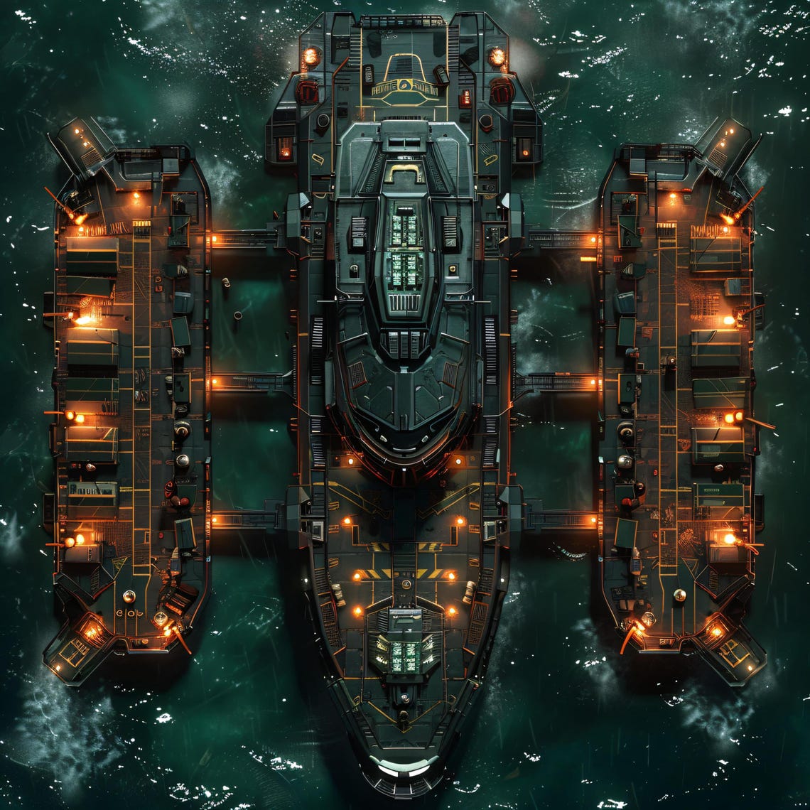 10 Cyberpunk River Battlemaps, Sci Fi, Cyberpunk, Battle Map, D&D ...