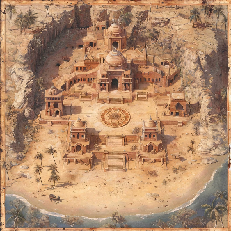 10 Desert Temple Battle Maps, Dnd, Pathfinder, D&D, Battlemap, Dungeons ...