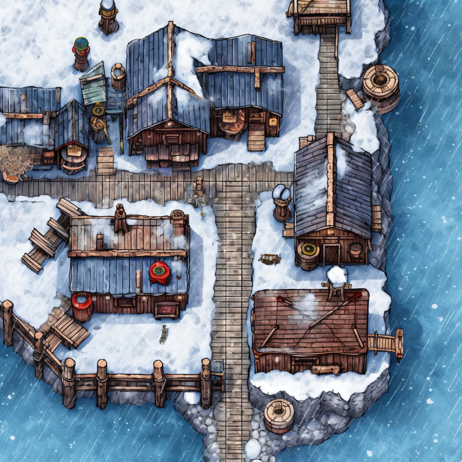 10 Outpost Battle Maps, Dnd Battle Map, Pathfinder, D&D, Battlemap ...