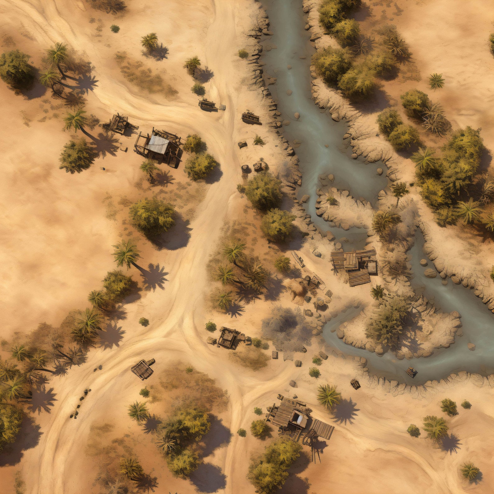 10 Desert Battle Maps Part 2, Dnd Map, Pathfinder, D&D, Battlemap ...