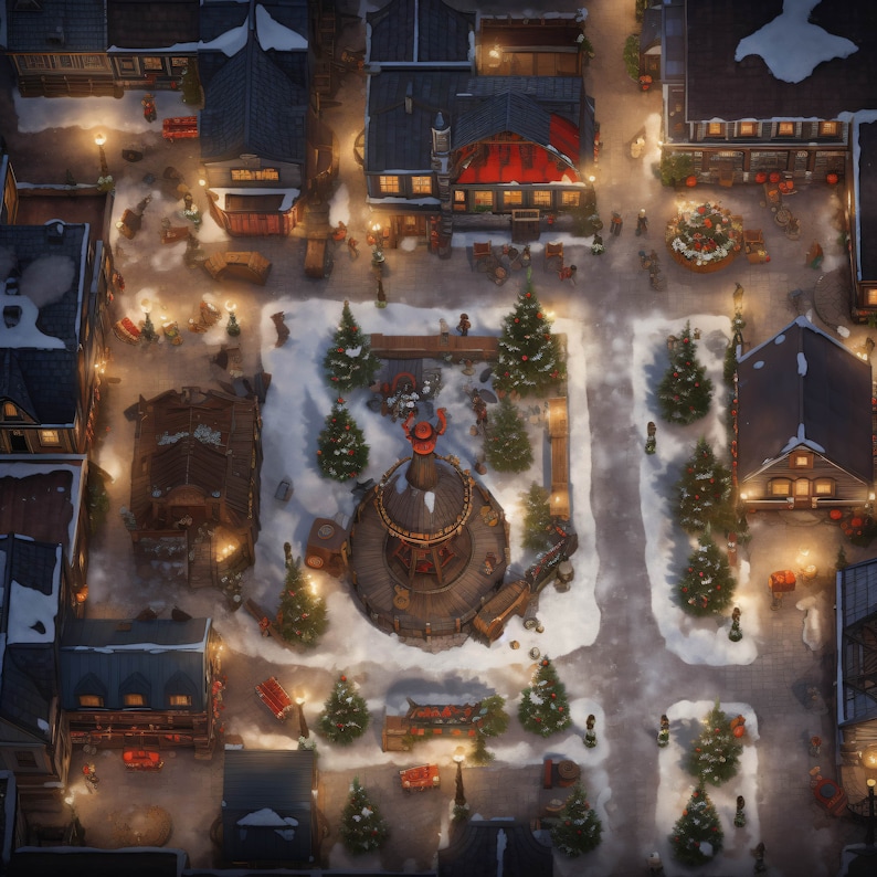 20 Christmas/holiday Battle Maps, Dnd, Pathfinder, D&D, Dungeons and ...