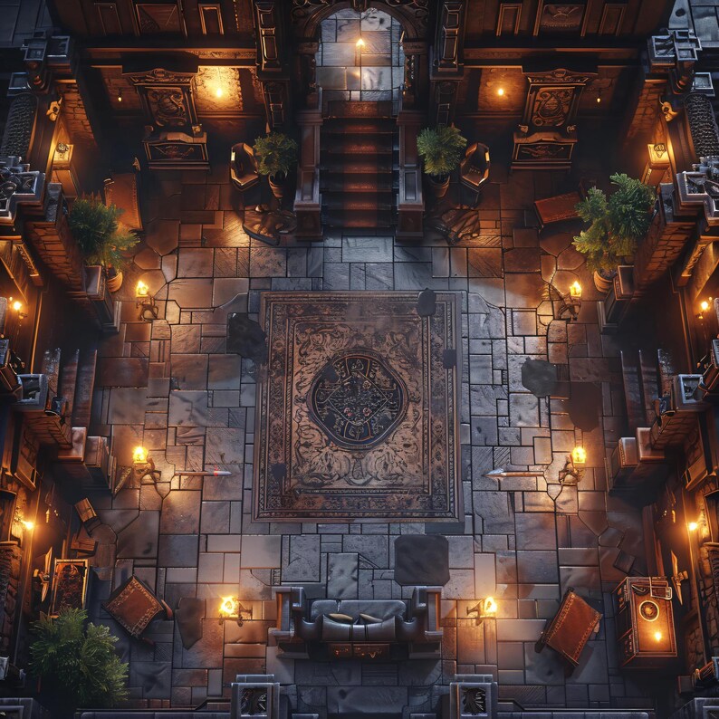10 Manor or Estate Interior Battle Maps, Dnd Battlemap, Pathfinder, D&D, Dungeons and Dragons ...