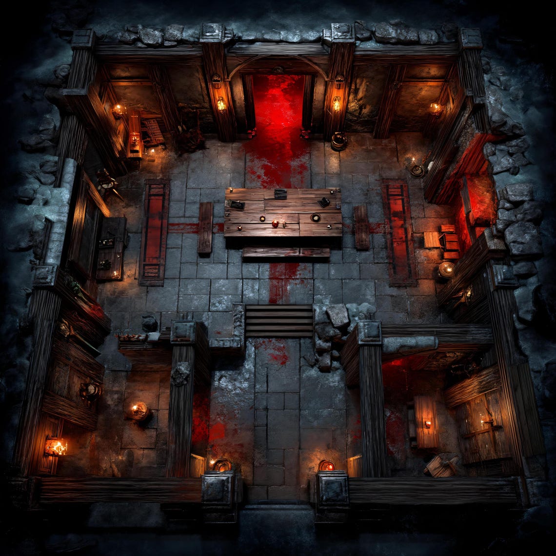 10 Horror Castle Battle Maps 2, Dnd, Pathfinder, D&D, Battlemap ...