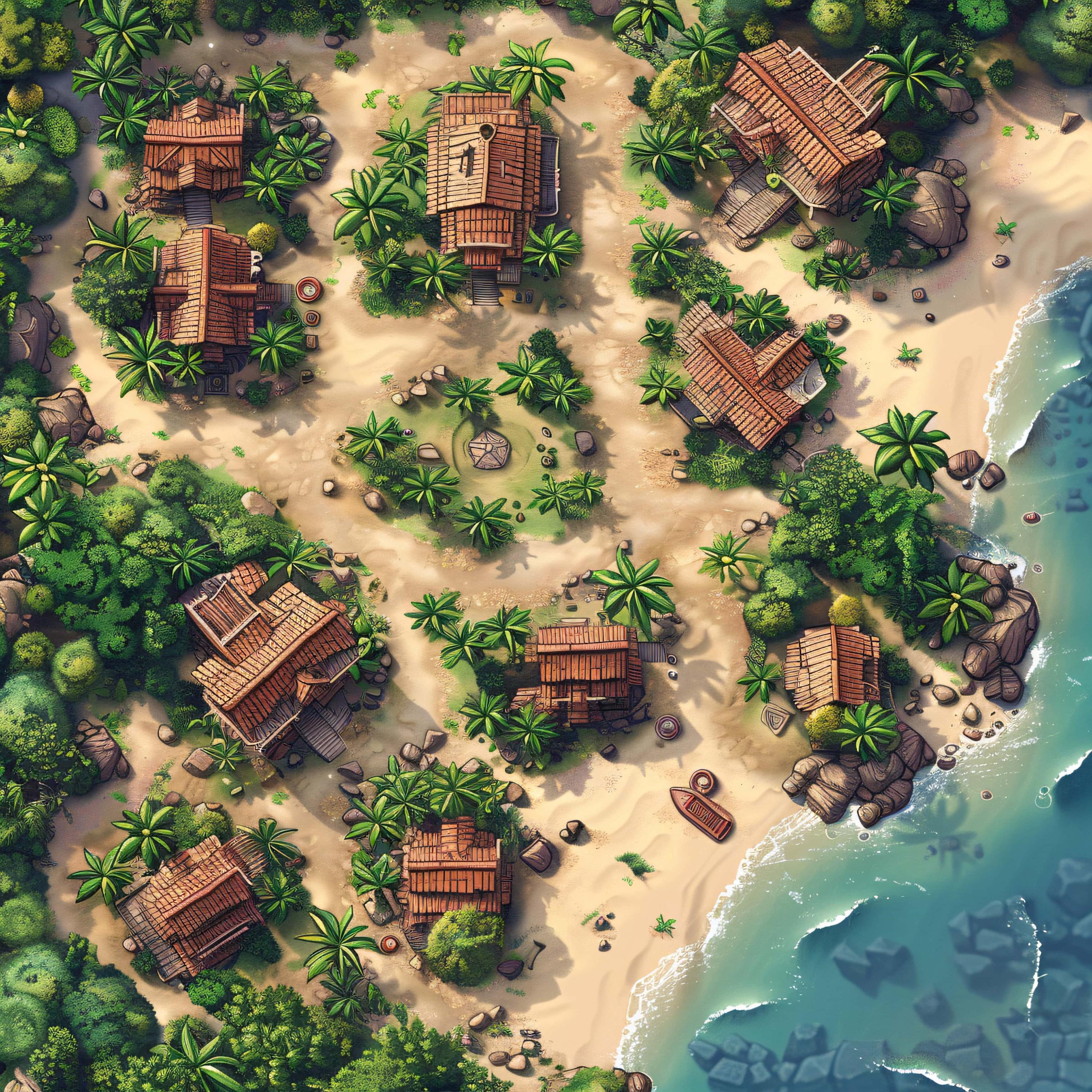 10 Coastal/beach Battle Maps, Dnd, Pathfinder, D&D, Battlemap, Dungeons ...